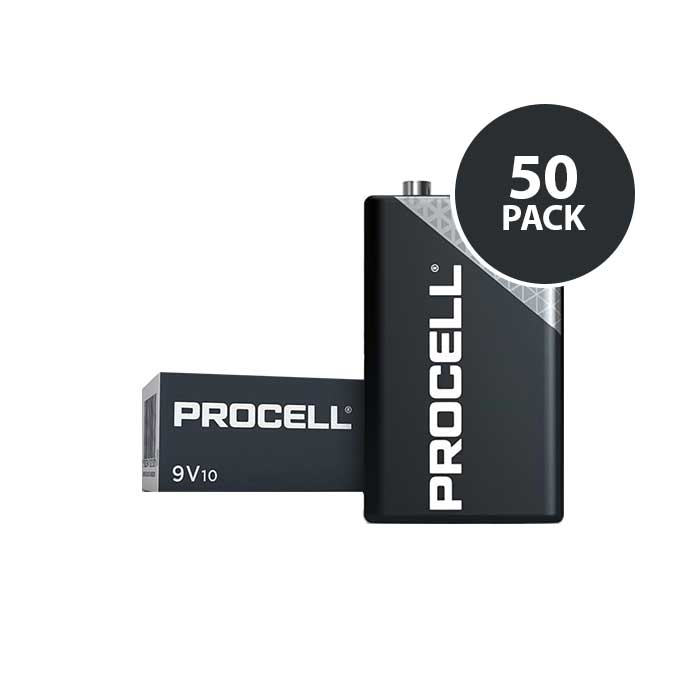 Duracell Industrial Procell - PP3 Batteries - 50 Pack – LED Hut