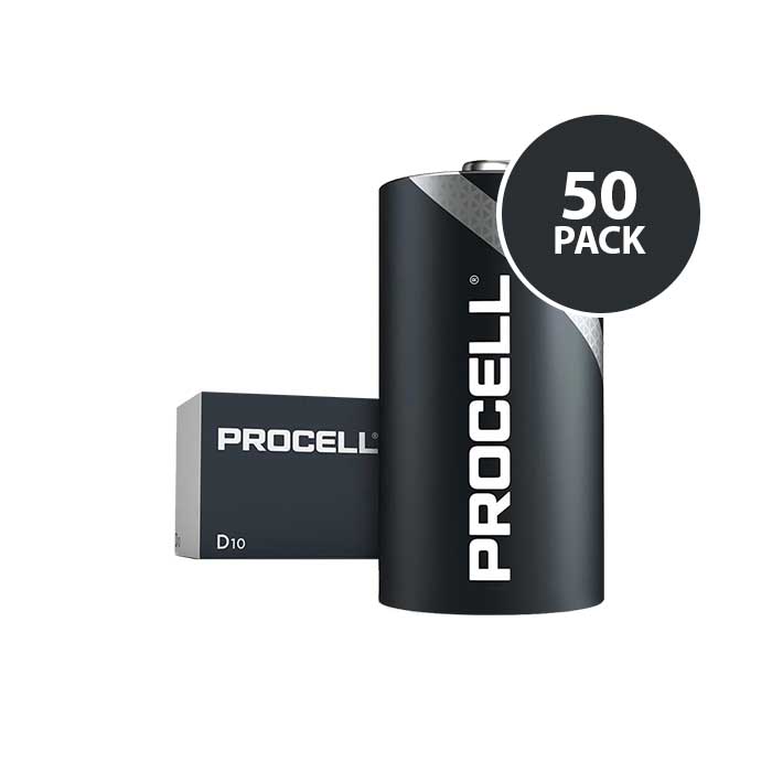 Duracell Industrial Procell - D Batteries - 50 Pack – LED Hut