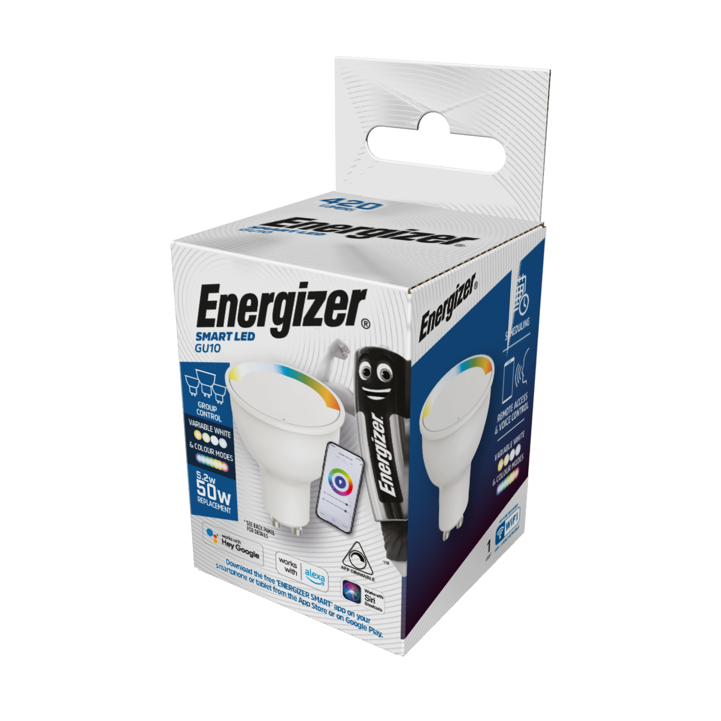 Energizer Smart LED GU10 - 4.8W - Colour Changing - 360lm – LED Hut